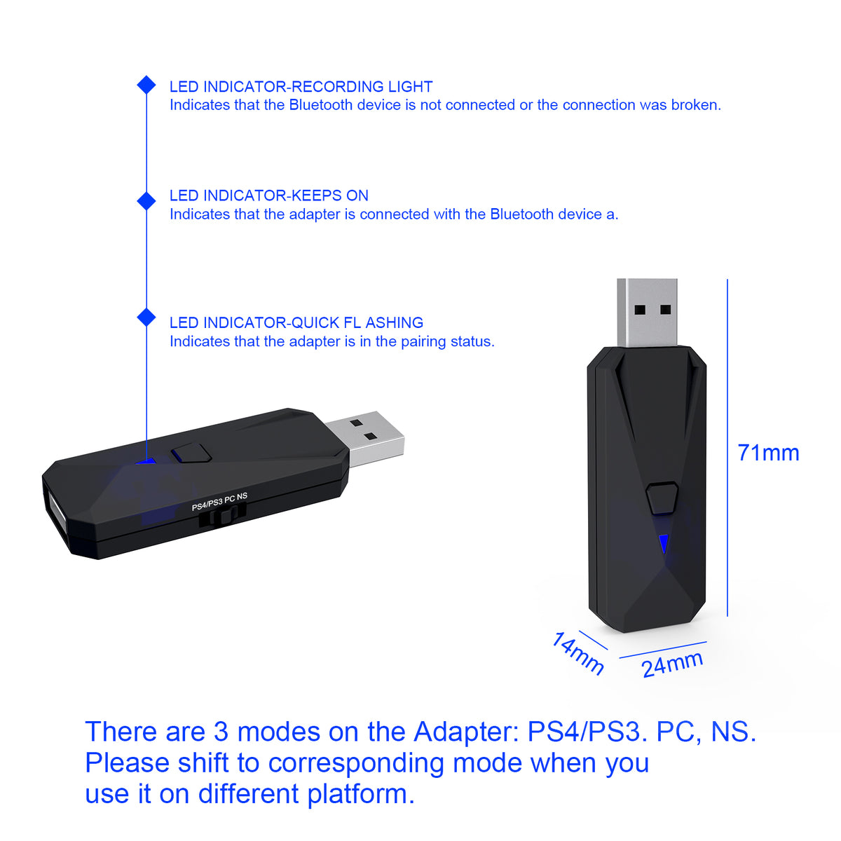 EJGAME Controller Adapter, Converter for PS5/PS4/PS3/Nintendo Switch/P