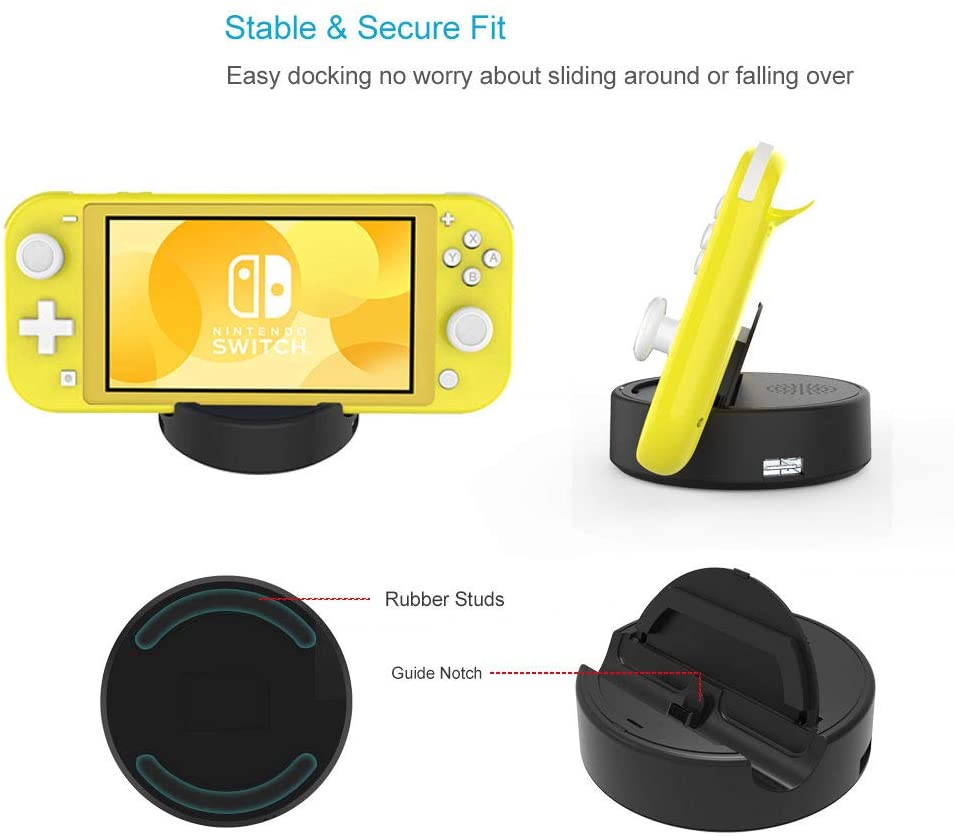 J&TOP Charging Dock for Nintendo Switch Lite, Charging Station with 2 ...